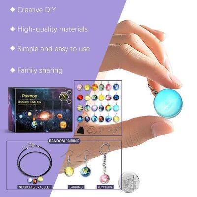 Xmas 24 Days Toy Set Planets Theme Decor Countdown Advents