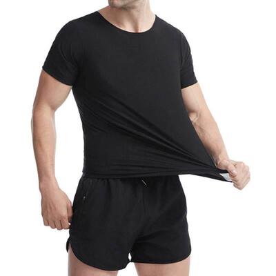 Men Sweat Sauna T-shirt Waist Trainer Slimming Suit Body Sha