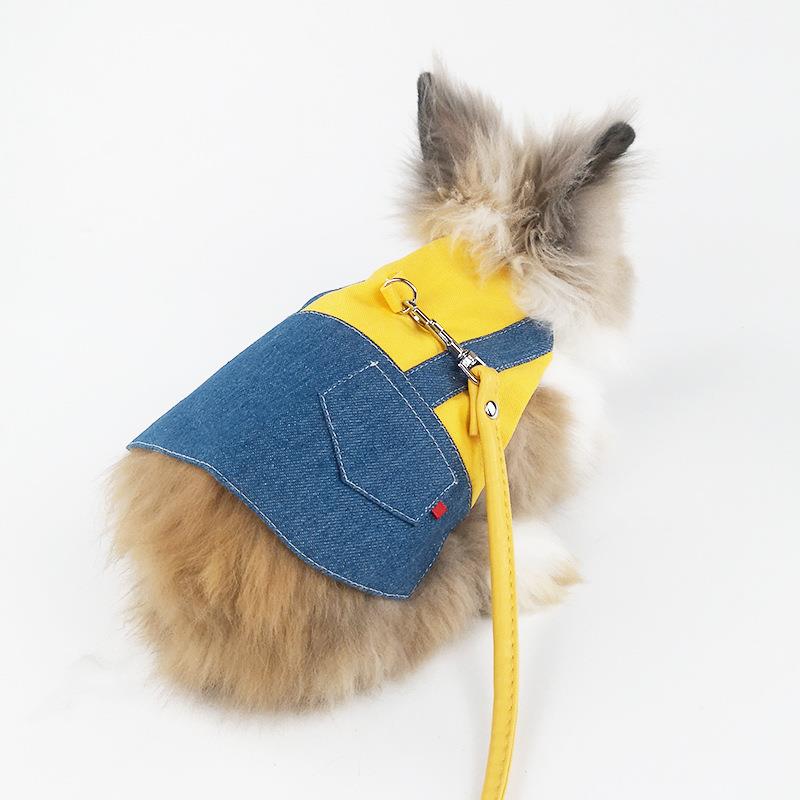 宠物018兔子衣牵引兔兔服猫猫咪垂耳绳兔装饰品服饰拍照潮幼流穿