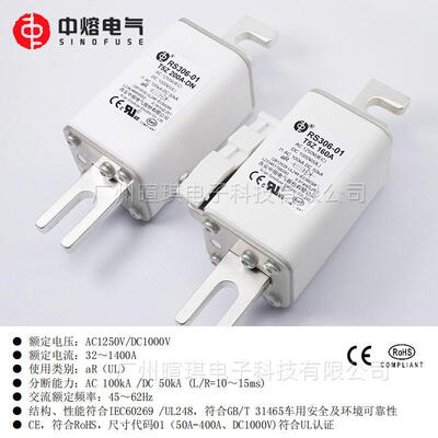 西安中熔RS306-01-T5Z压直流熔断器1250V储能快速熔断器保险丝