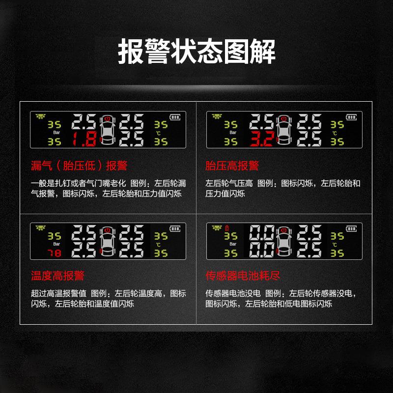 汽车胎159胎监测器无线太阳能高胎精度内置外置通用轮压传感压器
