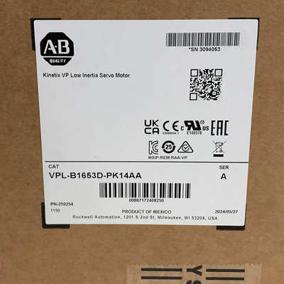 VPL-B1653D-PK14AA伺服电机罗克韦尔AB全新VPLB1653DPK14AA