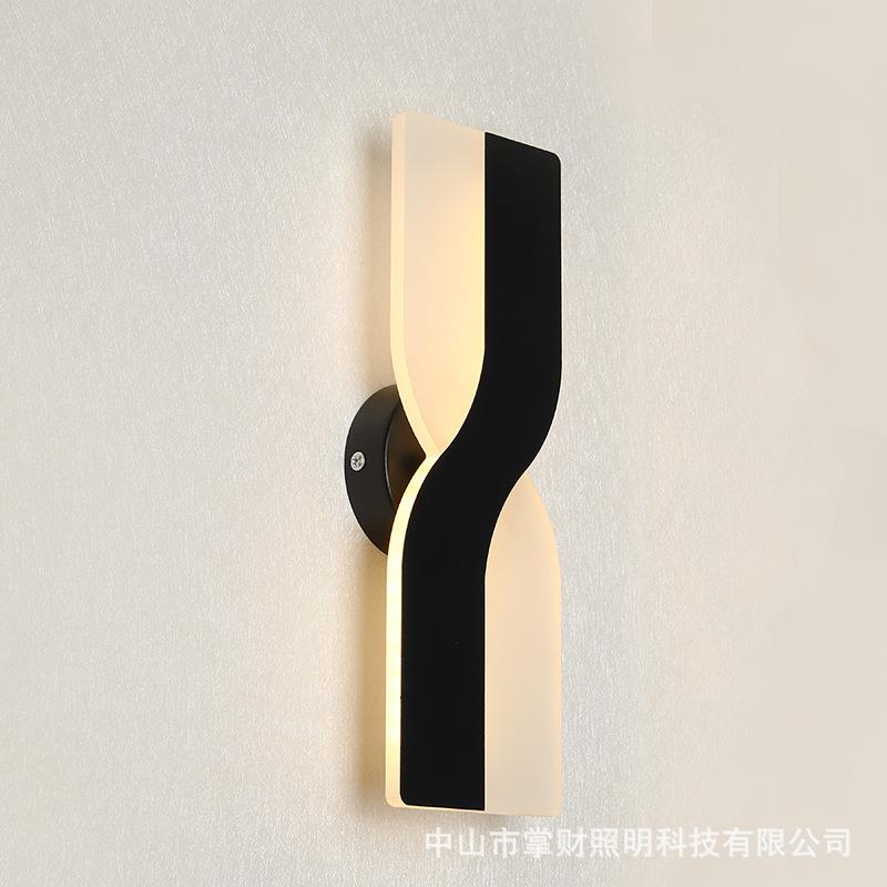 极简创意调光壁灯后现代客厅背景墙过道走廊灯具北欧创意床头卧室