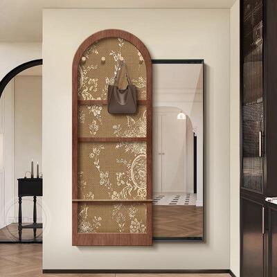 中风推拉全身镜玄关装饰画隐式可关闭式复EG202404古穿古衣镜卧室