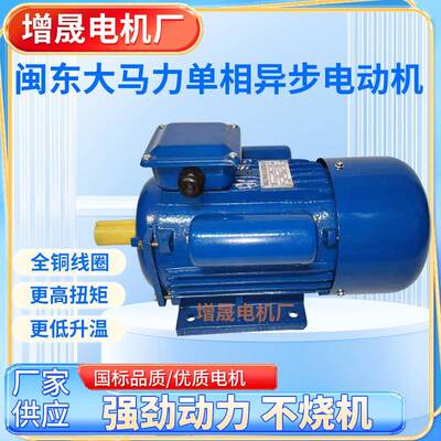 单相双电容全铜大马力国标YC90S-21.1W22V异步电动机