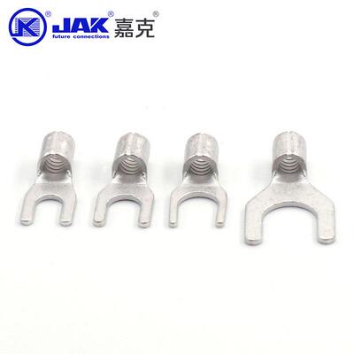 SBN.紫铜叉形端头接配电箱端子能源冷压叉型Y型线裸端RAI新铜鼻子