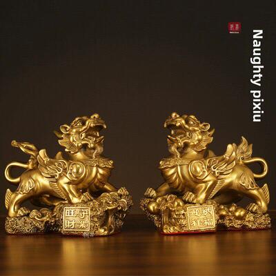 采购产品铜皮绣饰品，铜皮绣吉祥物一对，家庭客厅装饰，开业礼品