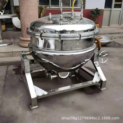不锈钢可层EYM倾式汤锅烧鸡煮锅 商用可倾斜电加热夹煮锅 熬海鲜