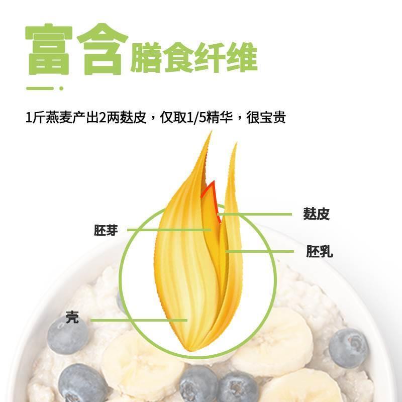 美丽控燕麦麸皮膳食纤维冲泡可煮食用健身麦麸饱腹麦片营养早餐品