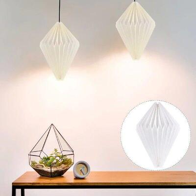 White Table Folding Origami Lantern Chandelier Lamp Shade