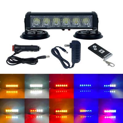 便携式充电警示灯红蓝白黄强磁吸爆闪灯无线遥控车载6LED频闪杠灯