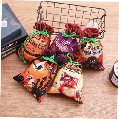 Halloween decorated nonwoven bunches candy gift bag children