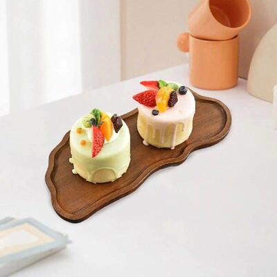 Wooden Serving Tray Dessert Tray Multifunctional Decorative
