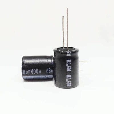 400v68uf 全新直插件普通常用铝电解电容器 规格： 16*25 18*25