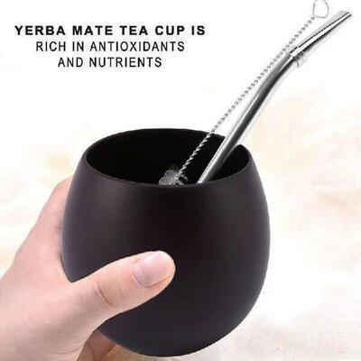 Wooden Yerba Gourd Mate Tea Set Handmade Natural Wood