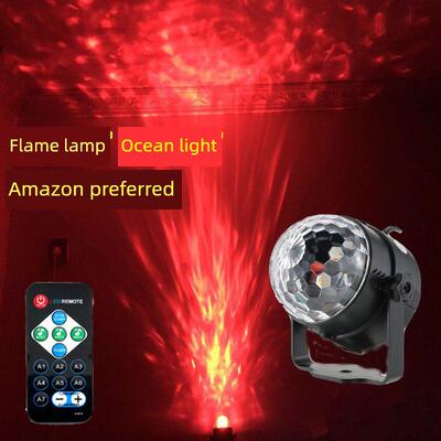 遥控Led水图案光海洋火焰动态水波纹云光舞台激光棒魔术球投影灯