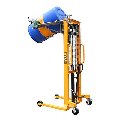 EY-YDA400A手动液压油桶翻转车自带脚刹油桶倒料车轻便油桶运货叉