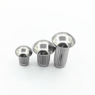 250pcs/盒组合装不锈钢滚花铆钉实心铆钉铁半圆标牌铆钉M2-M5系列