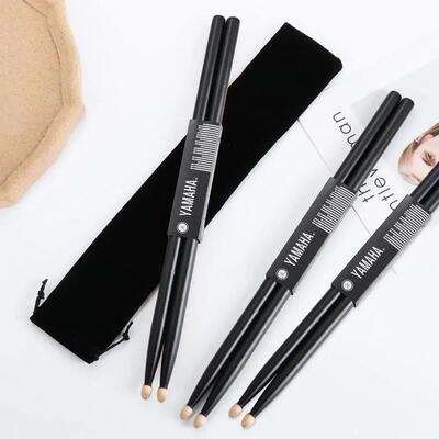 1 Pair Black 5A Drum Sticks Classic Maple Wood Drumsticks Wi