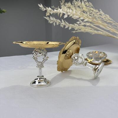 cupcake stand 纸杯蛋糕架 金属镀银蛋糕盘 迷你蛋糕盘架 3122