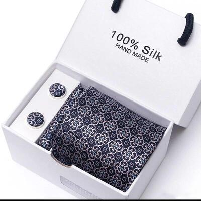 Mens Tie Set In A Box Paisley Silk Ties For Men Gifts Luxury