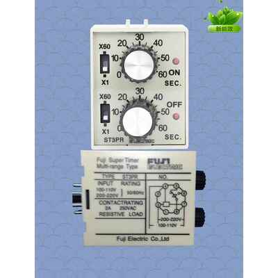 ST3PR限循环延时间继电器220V24V正反双旋钮调节控时10秒60分30SM
