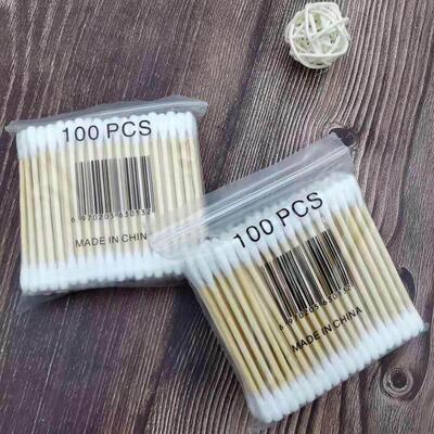 100 dual-ended cotton swabs, ear pick and cleaning swab in o