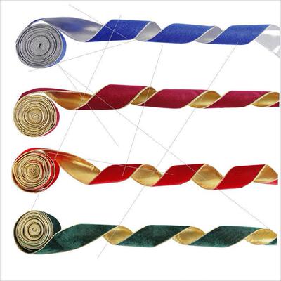 Christmas ribbon Christmas tree gift box wrapping webbing