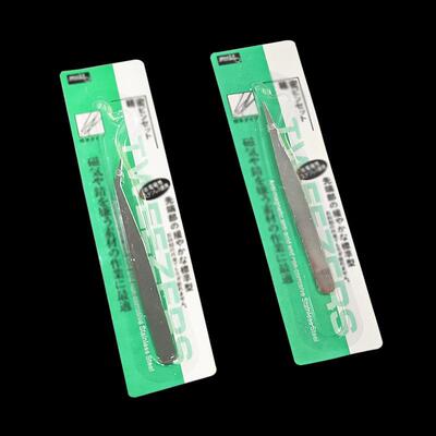 Stainless steel tweezers, hand-bent tip tweezers, repair fla