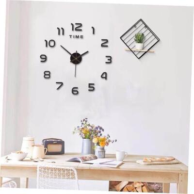 Creative Digital Wall Clock Sticker Watch Modern Design DIY