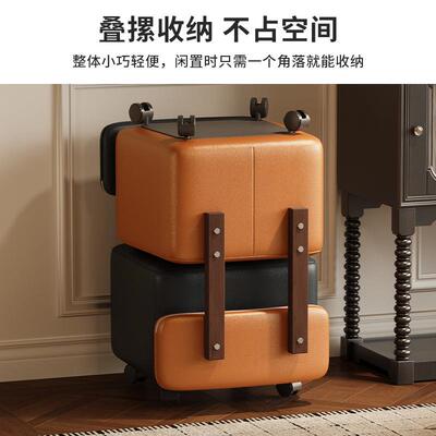 遥椅客厅小凳子旋小矮凳中溜溜逍转LWE椅换鞋凳沙发边古轻奢儿童