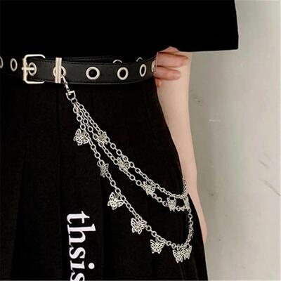 Fashion Butterfly Waist Chains Jeans Trousers Skirt Multi Al