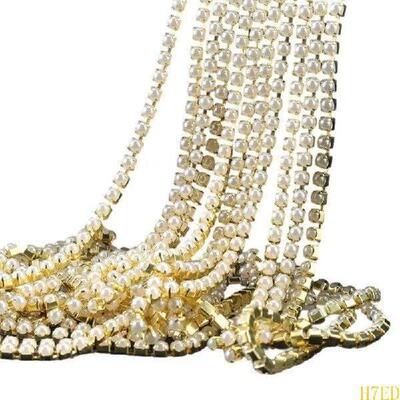 H7ED Rhinestones Chain Rhinestones Trim Rhinestones Close
