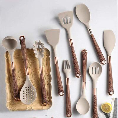 Silicone Cooking Utensils Set Heat Resistant Kitchen Spatula