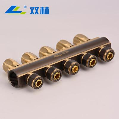 地1002-C暖精黄铜分器一体锻压 地热品家装集精器咖 手动准控温啡