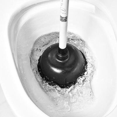 Dredge Plug Air Pump Pipe Plunger Toilet Drain Cleaner Blo