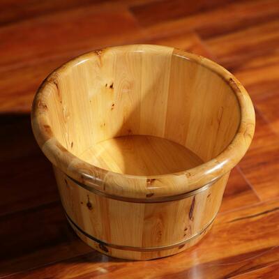 浴木泡脚盆桶足桶香柏木洗脚盆实木CYT-036足浴桶盆泡脚木质加厚