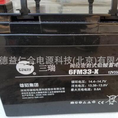 三瑞蓄电池6FM33-X 12V33AH铅酸蓄电池电源