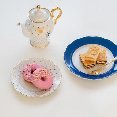 Kristoff波兰进口瓷器餐具北欧宫廷风轻奢下午茶盘子高档复古茶杯