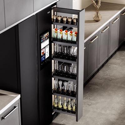 高柜大怪物高深极窄小柜冰箱旁侧边夹缝内嵌抽拉零食柜超窄侧拉篮