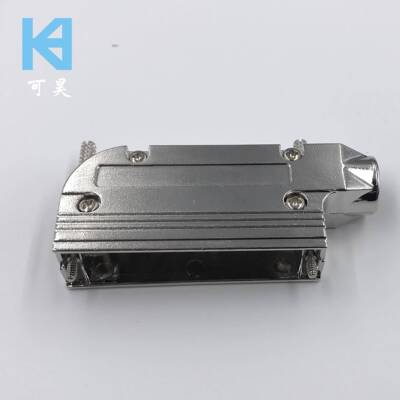 DB50PIN锌合金金属壳 90度出线D-SUB50芯外壳 侧出线DB50P金属壳