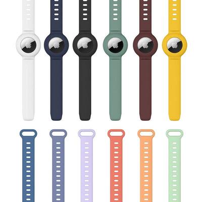 Case for AirTags Soft Silicone Strap Air Tag Anti-Scratch B