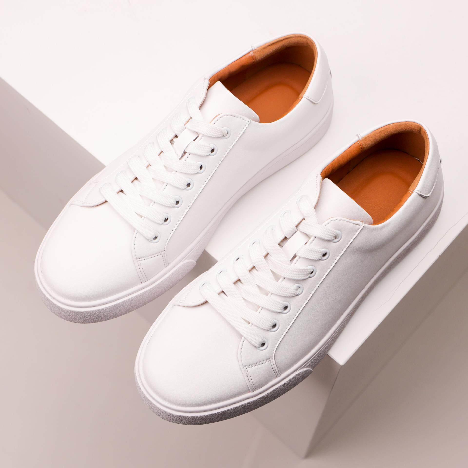 Leather soft soled board shoes for men 真皮软底小白鞋板鞋