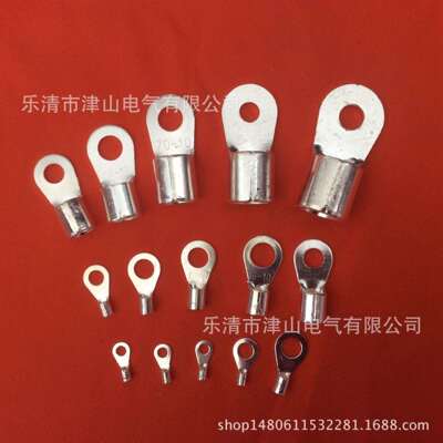 直销圆形冷压接线端子紫铜焊口OT4-6裸端子1000