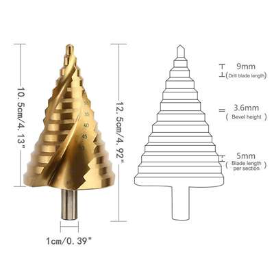 6-65三刃镀钛螺角旋槽三柄台头多刃宝钻塔钻BSY头高速阶钢金属扩