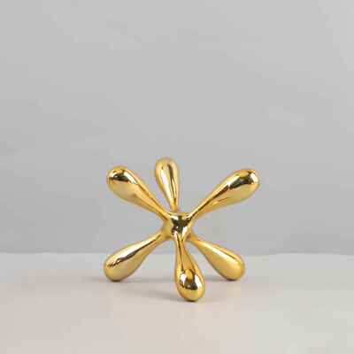 现代简约金工属六角艺品摆件客厅电视手柜书柜样板居房家装WNL饰