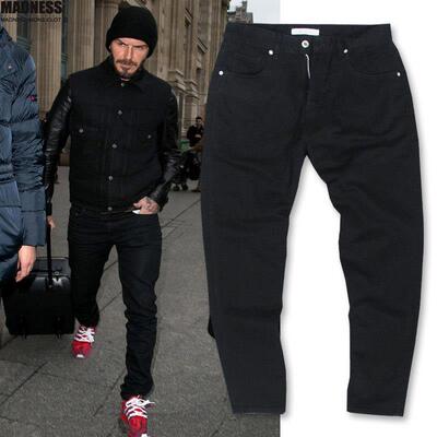 Madness Mdns Clot潮牌欧美硬汉剪裁修身水洗牛仔裤男士百搭长裤