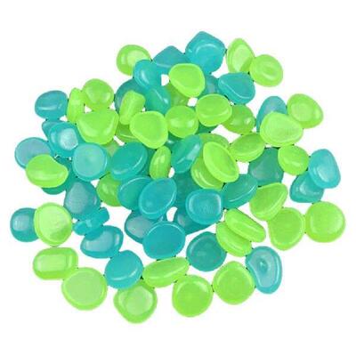 100Pcs Outdoor Decorative Stones Multifunction Glow In The