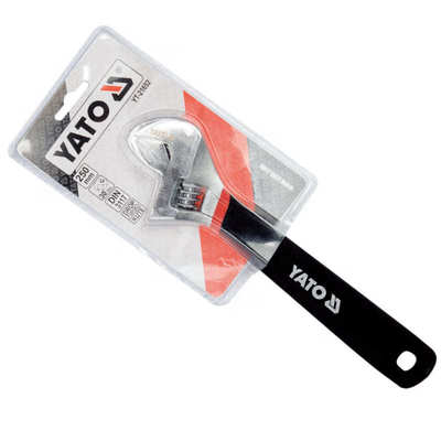 易尔拓（YATO）活动扳手沾塑柄活络扳手活开口扳手