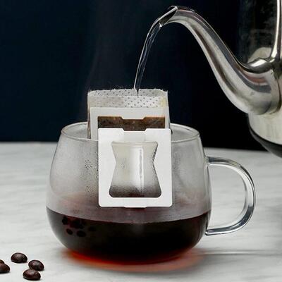 50pcs Coffee Filter Paper Bags Disposable Drip Coffee Bag Po